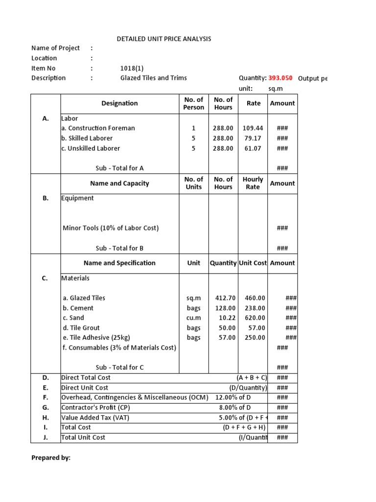Glazed Tiles Dupa | Download Free PDF | Cost | Taxes