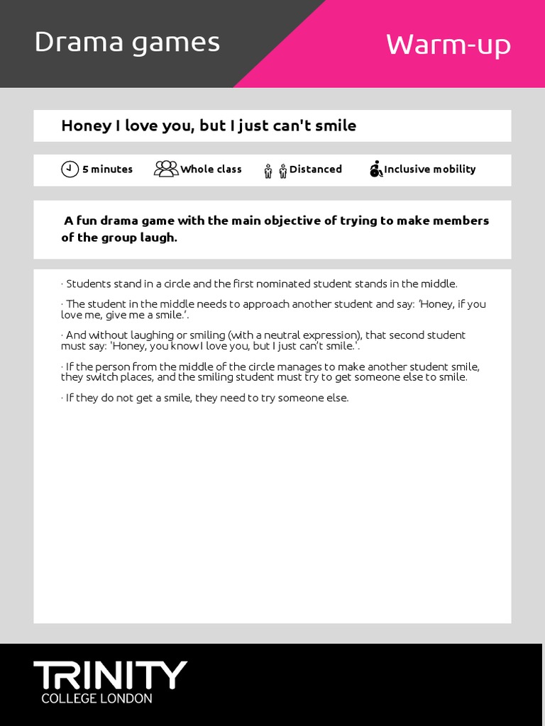 Drama Games - Honey I Love You, But I Just Cant Smile | PDF
