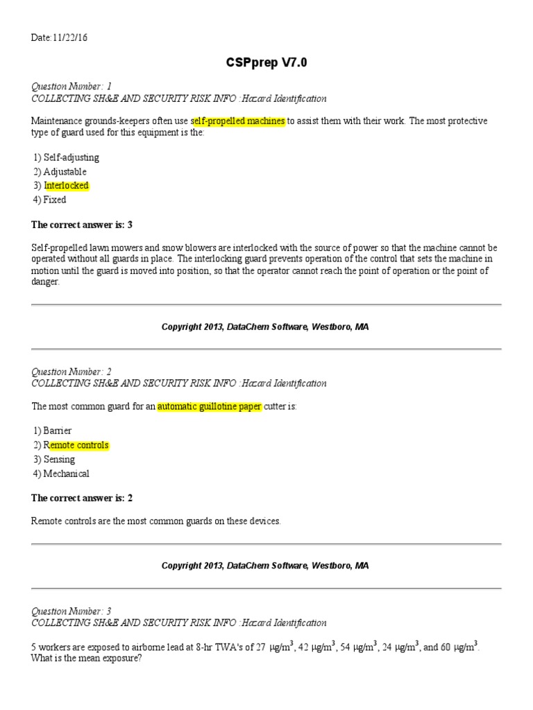 Data Chem For CSP | PDF