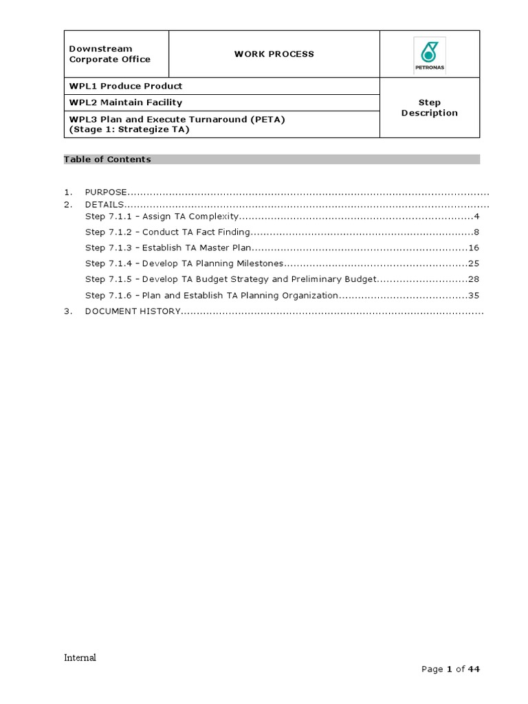 PETA 7: Turnaround Strategy Guide | PDF | Strategic Planning | Information