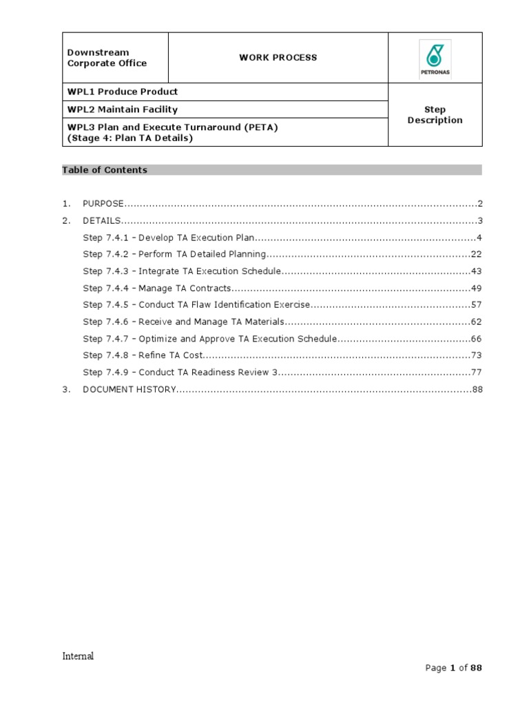 PETA-7.4 Step Description | PDF | Specification (Technical Standard) | Logistics