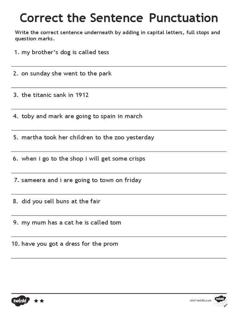 Correcting Sentence Punctuation | PDF | Punctuation | Graphic Design