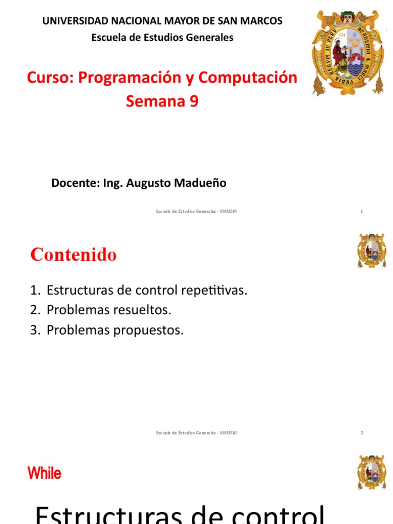Estructuras de Control Repetitivas en C | PDF | Algoritmos | Flujo de control