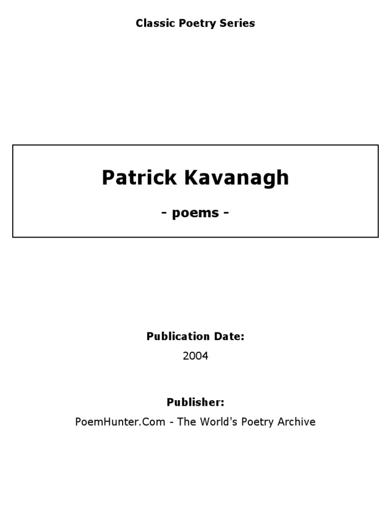 Patrick Kavanagh Collected Poetry - 2004 | PDF