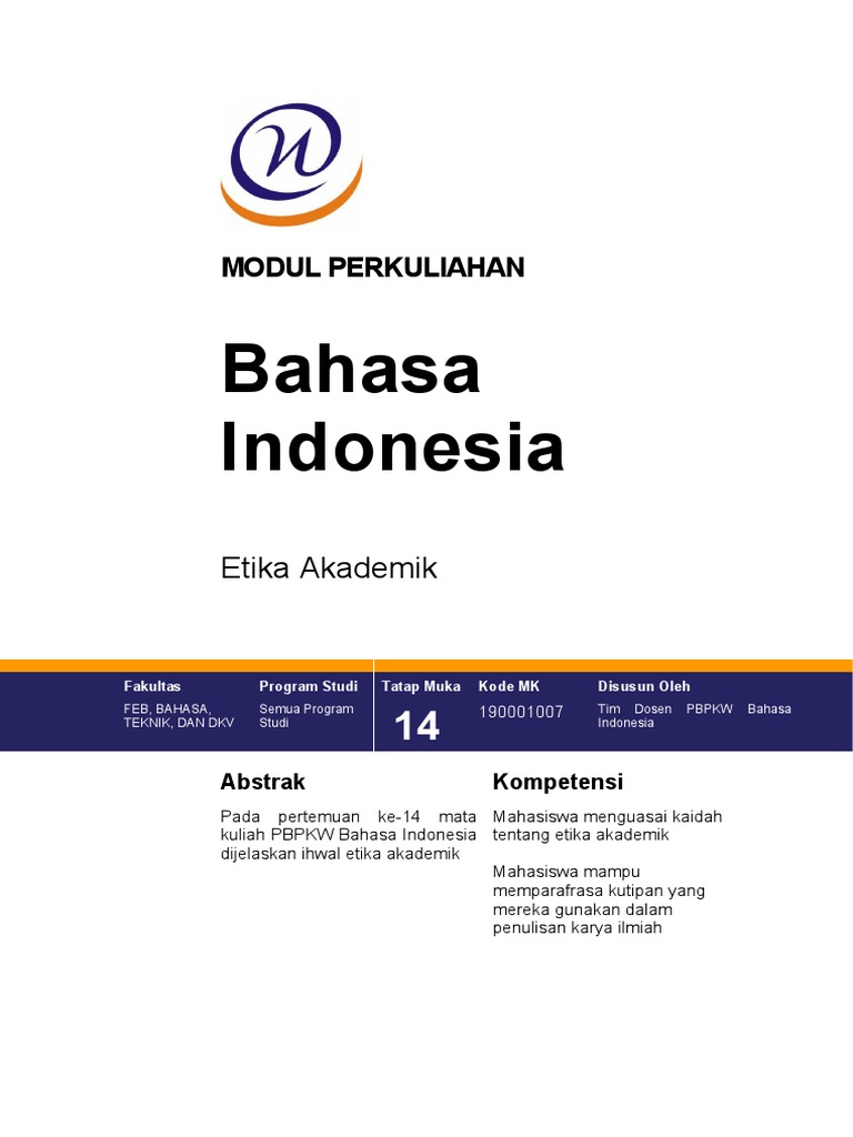 Modul 14 PBPKW Bahasa Indonesia (Terbaru) | PDF