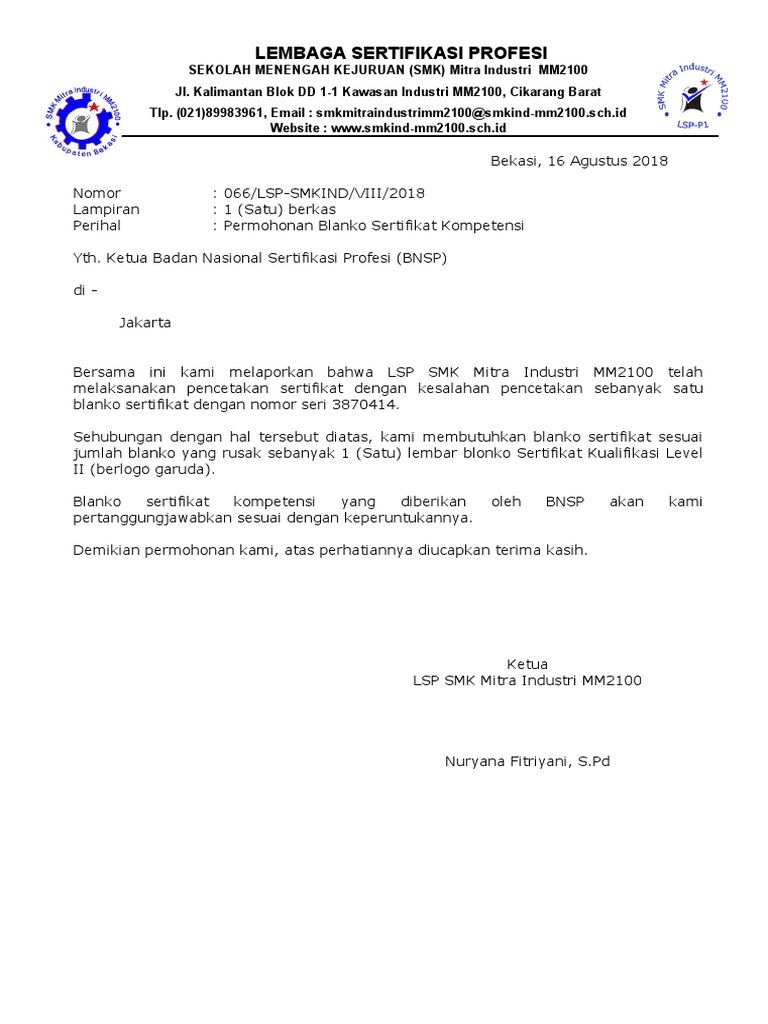 Pengajuan Sertifikat | PDF