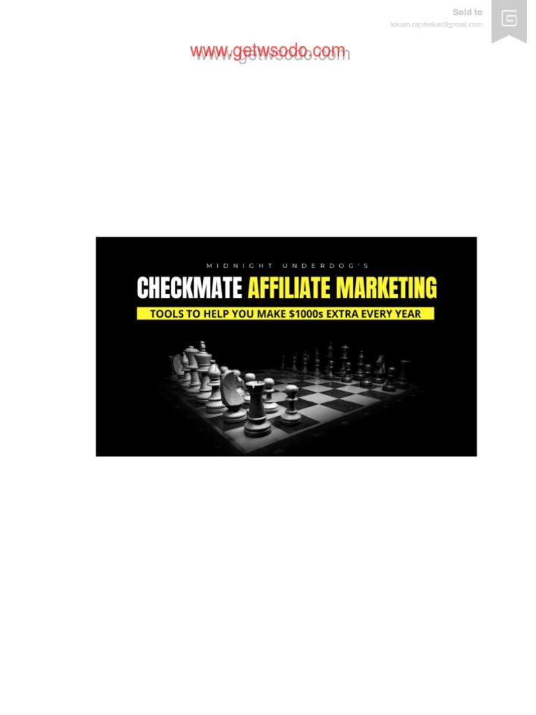 01-Checkmate Affiliate Marketing | PDF | Sales | Subscription Business Model