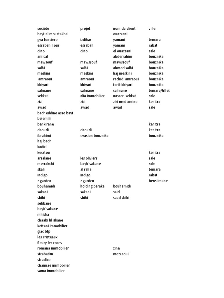 Base de Donnee Promotteur | PDF