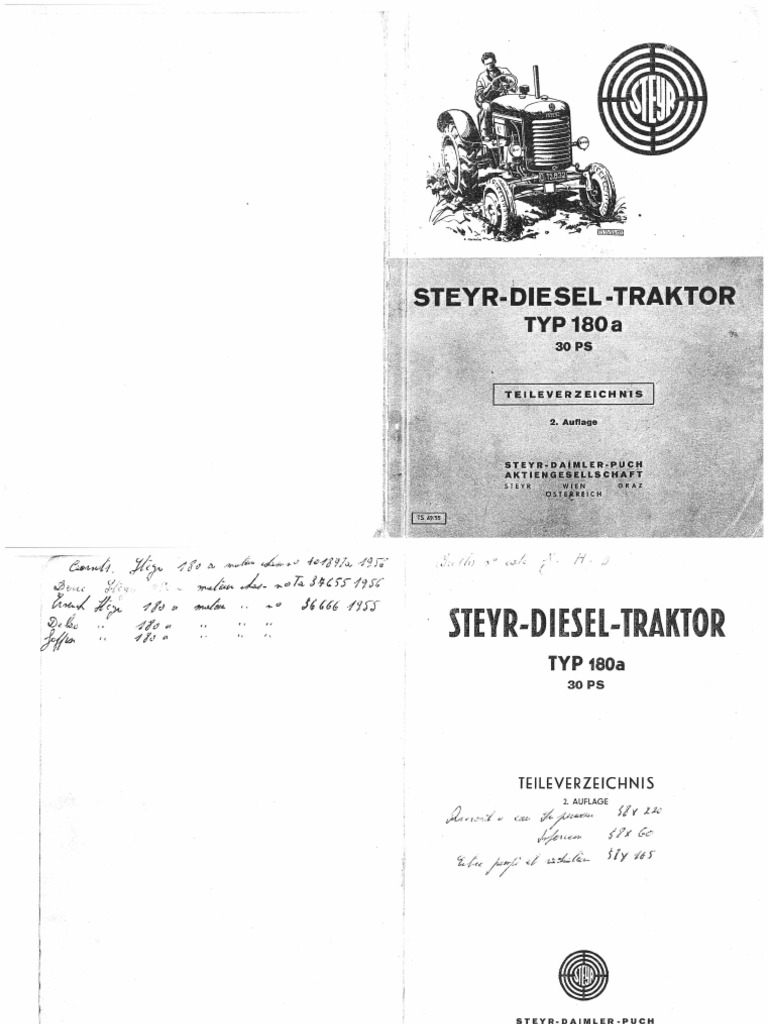 Steyr 180a Pieces Detachees | PDF