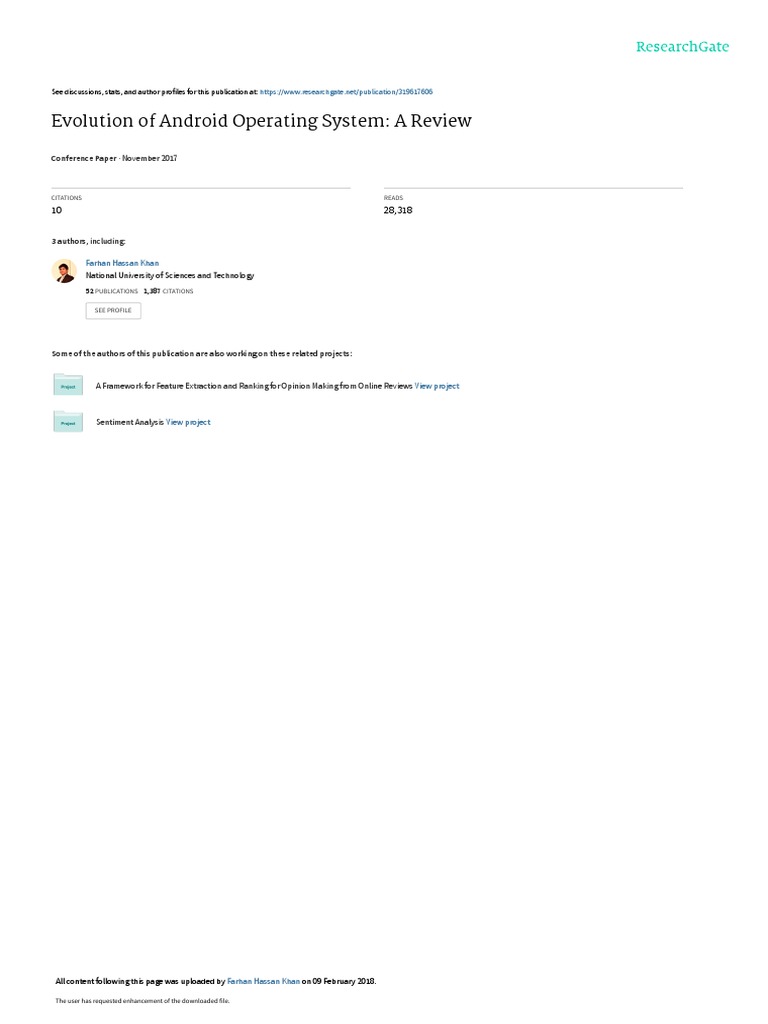 Android OS Evolution Reviewed | PDF | Android (Operating System) | Operating System
