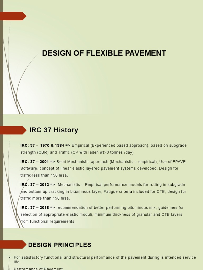 Design of Flexible Pavement | PDF | Road Surface | Young's Modulus