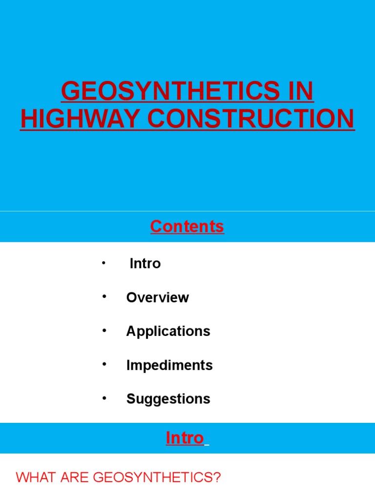 Geosynthetics in Highway Construction | PDF | Materials | Natural Materials
