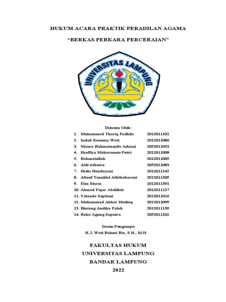 Berkas Perkara Perceraian Agama | PDF