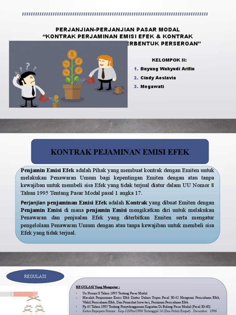 Perjanjian-Perjanjian Pasar Modal | PDF