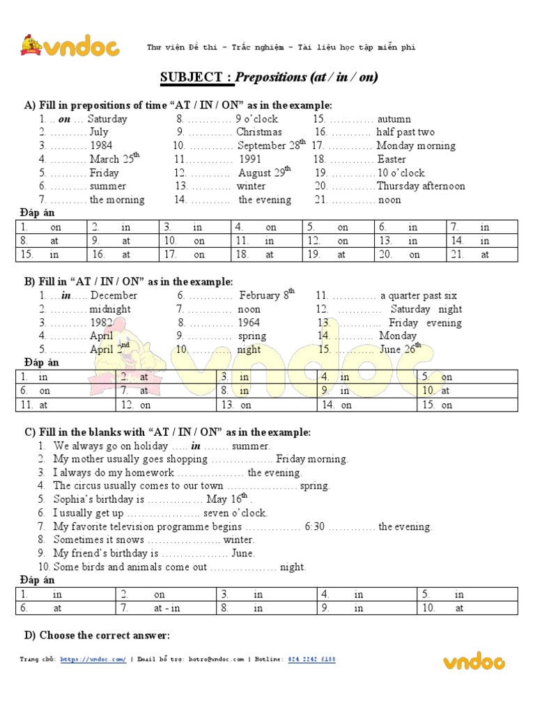 Bai Tap Ve Gioi Tu | PDF