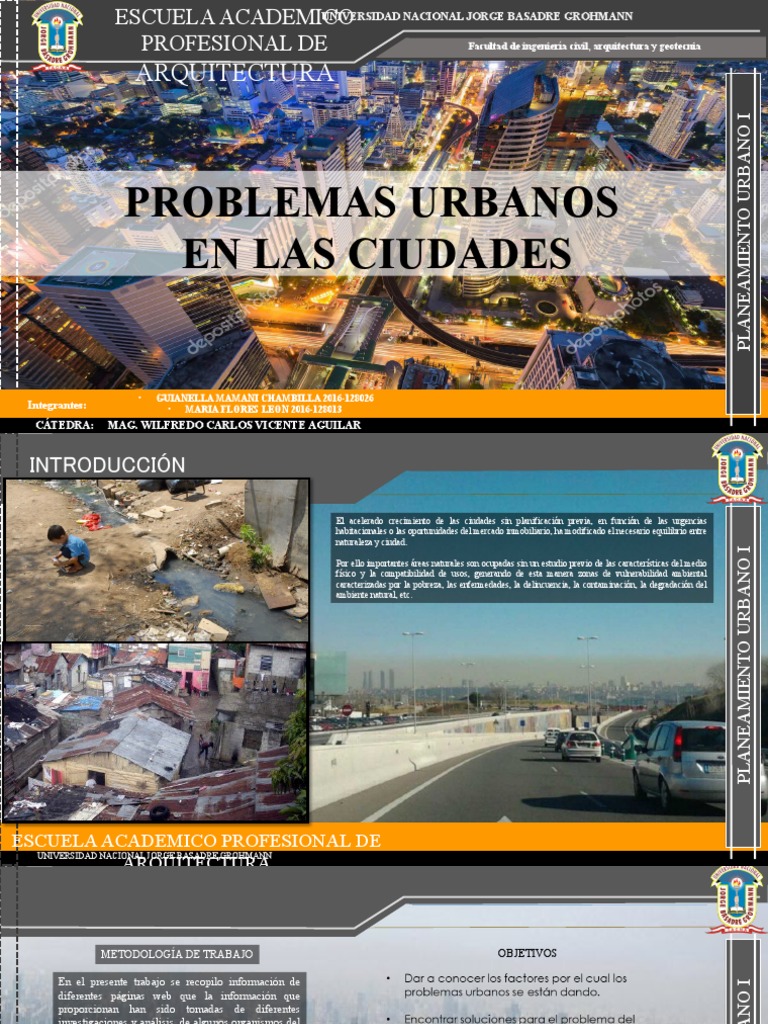 Diapos Problemas Urbanos | PDF | Contaminación | La contaminación del aire