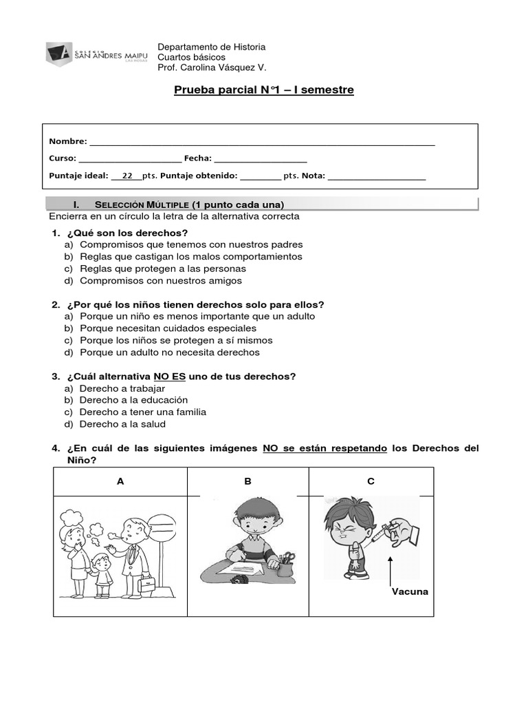 Historia 4° A-B-C Parcial 1 Historia 4to | PDF