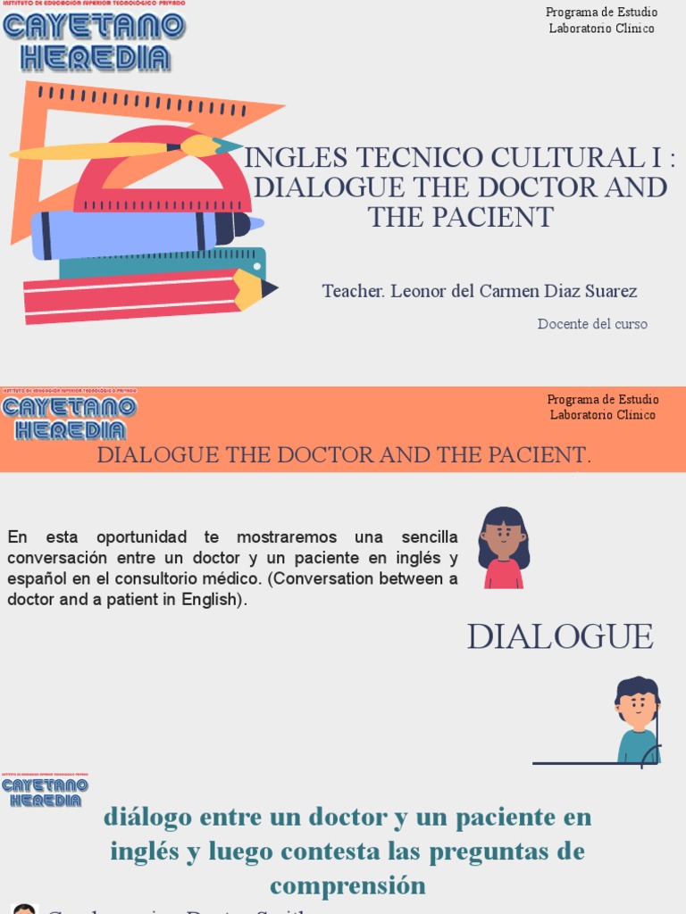 Sesion 15 Dialogue The Doctor and The Pacient | PDF | Diseases And ...