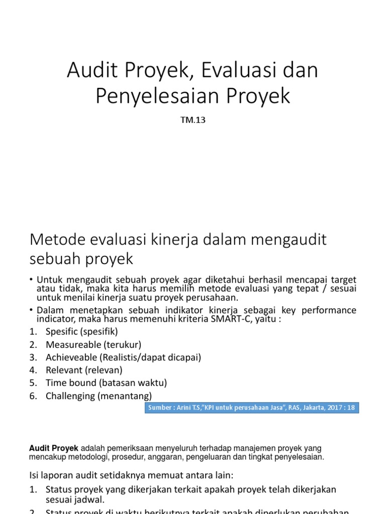 Audit dan Evaluasi Proyek Efektif | PDF | Bisnis | Teknologi & Rekayasa