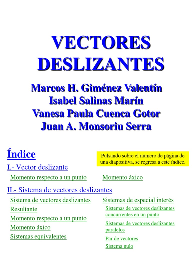 Vectores Deslizantes y Momentos | PDF | Vector Euclidiano | Esfuerzo de ...