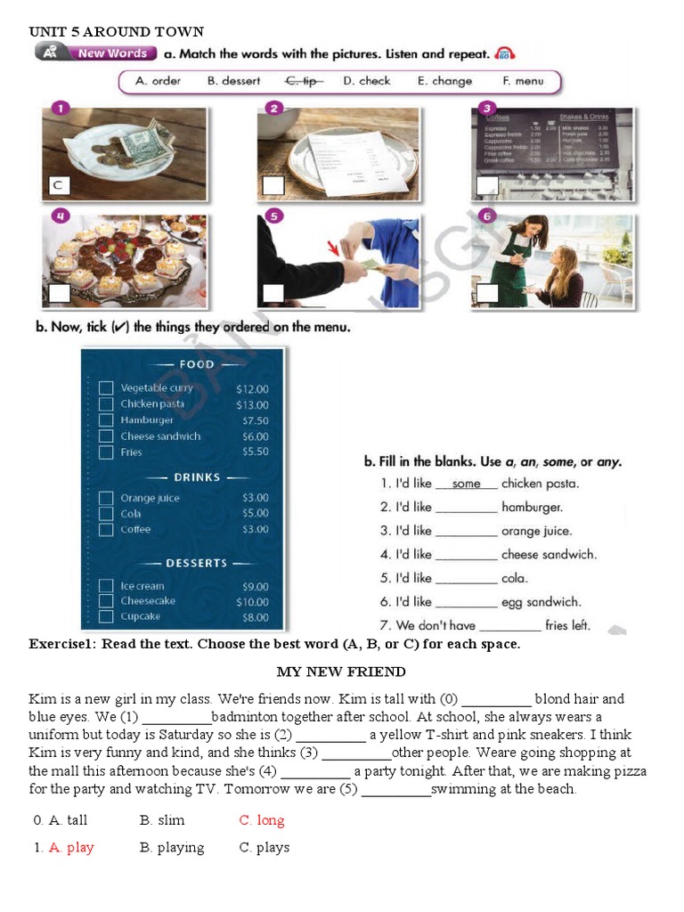 Unit 5 Around Town | PDF