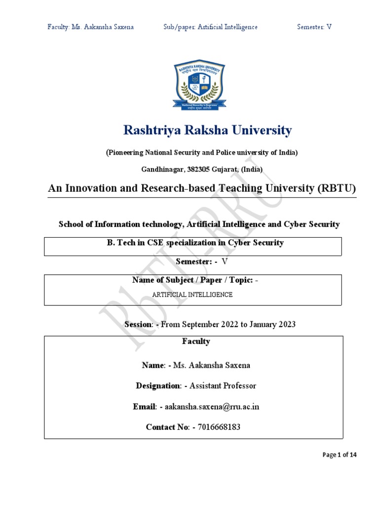 Aakansha RBTU | PDF | Artificial Intelligence | Intelligence (AI ...