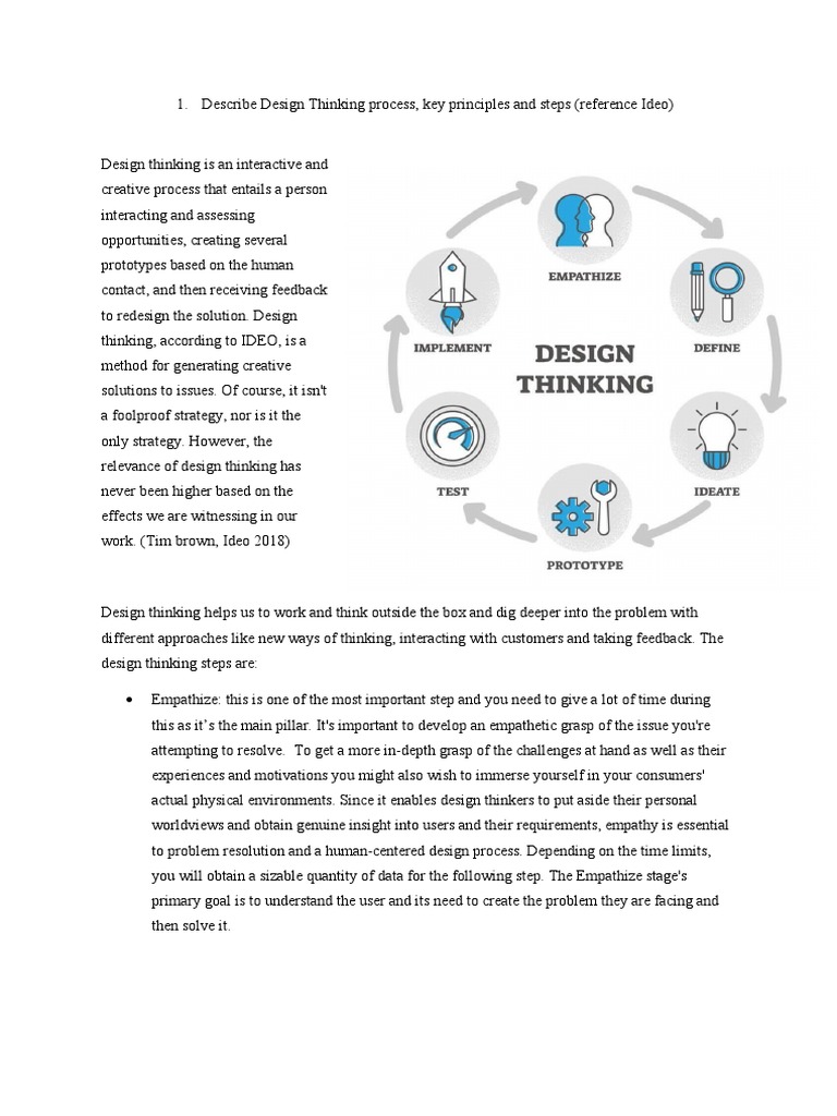 Describe Design Thinking Process | PDF