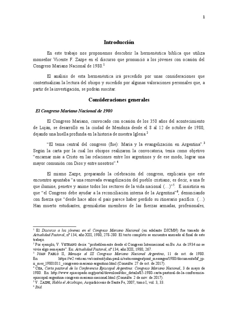 TP Final Bienav Zazpe | PDF | María, madre de Jesús | Rosario