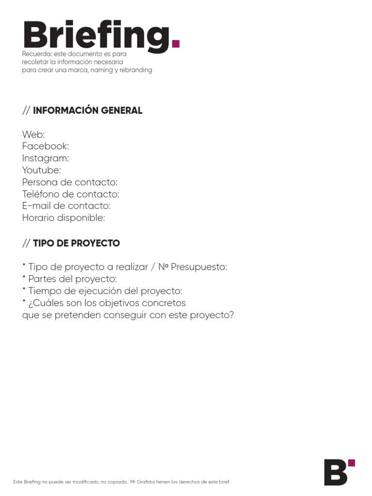 Brief de Marca Personal y Rebranding | PDF | Marca | Economias