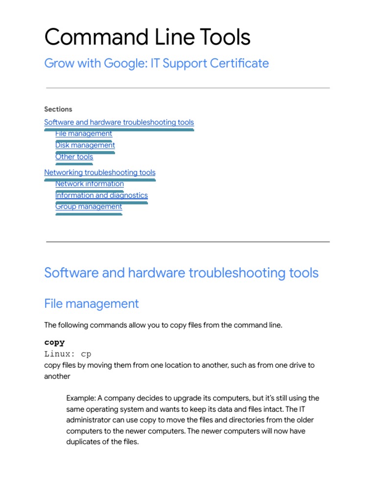 Command Line Tools for File Issues | PDF | Router (Computing ...