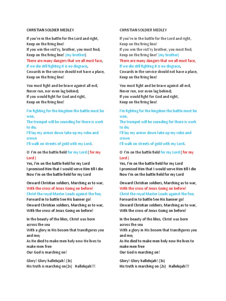 Christian Soldier Medley | PDF | Jesus | Theology
