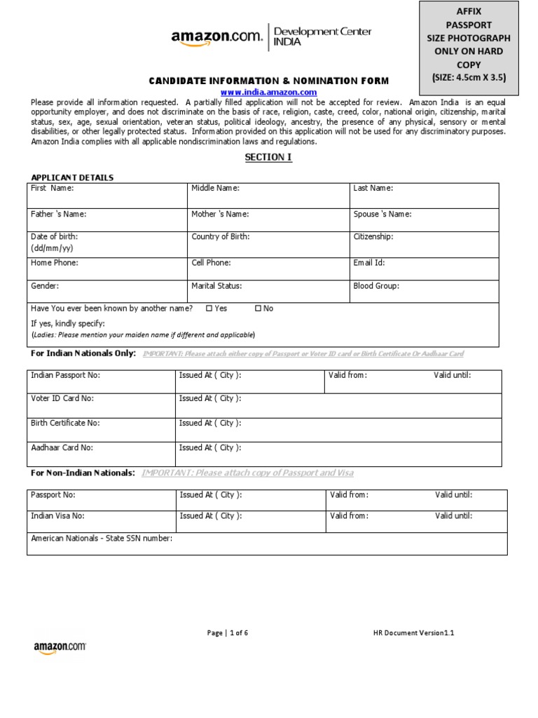 BGC - Amazon Development Centre, India | PDF | Identity Document | Employment