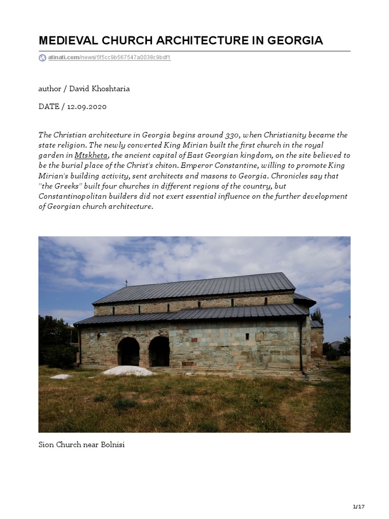 Medieval Church Architecture in Georgia | PDF | Church (Building)