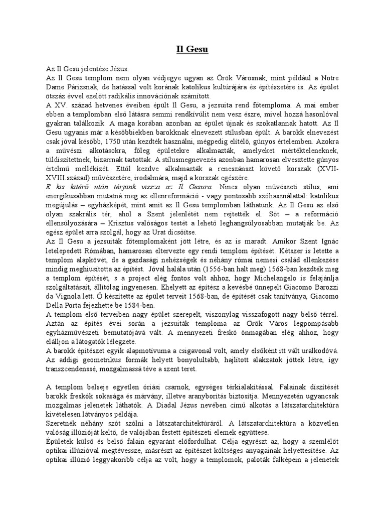 Il Gesu | PDF