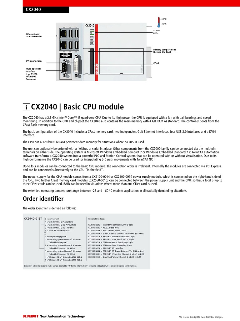 CX2040 Cpu | PDF | Computer Hardware | Electrical Engineering