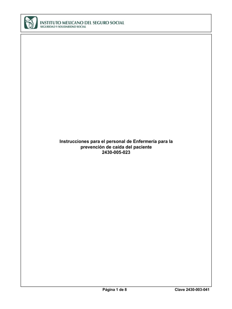 2430-005-023 Prevenci+ N Ca+¡das | PDF | Hospital | Seguridad del paciente 2430-005-023 Prevenci+ N Ca+¡das | PDF | Hospital | Seguridad del paciente