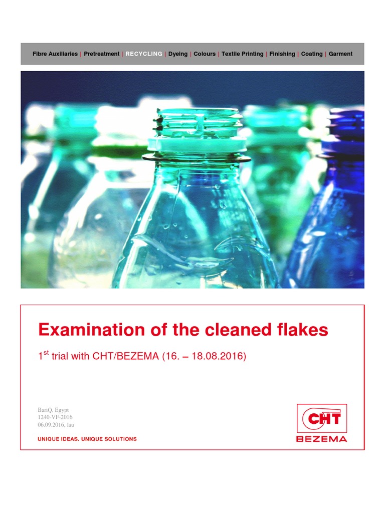 1240VF2016 - Examination of Cleaned Flakes From Bulk Trial - Lau - LB | PDF | Polyvinyl Chloride ...