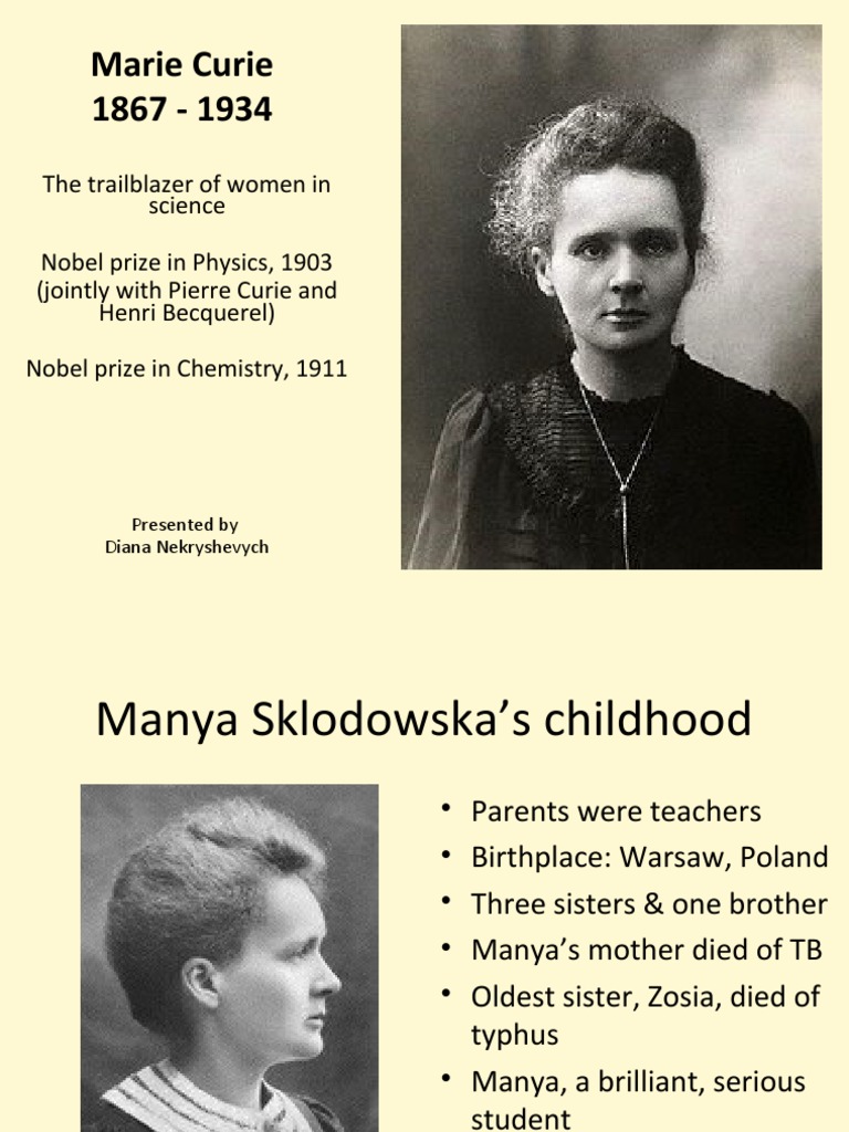 Marie Curie's Nobel Achievements | PDF | Marie Curie | Radioactive Decay