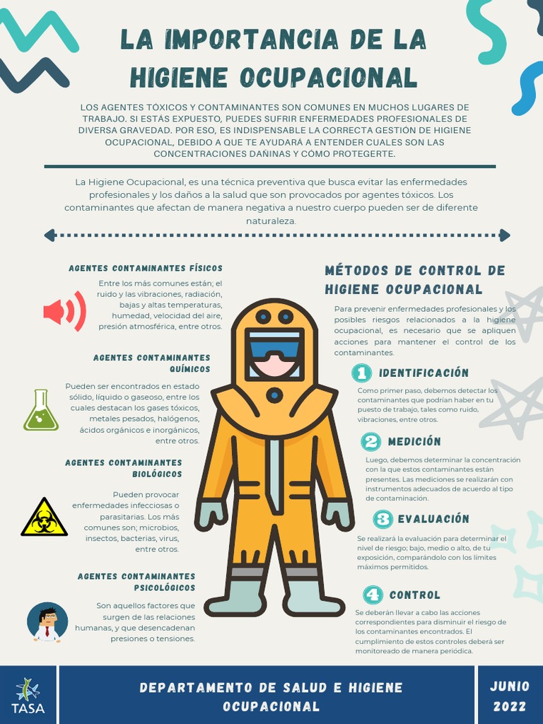Importancia De La Higiene Ocupacional Pdf Contaminación Higiene