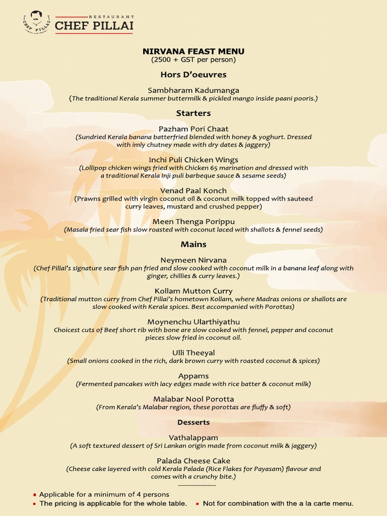 Nirvana Feast Menu Kochi RCP 24 May 2022 | PDF