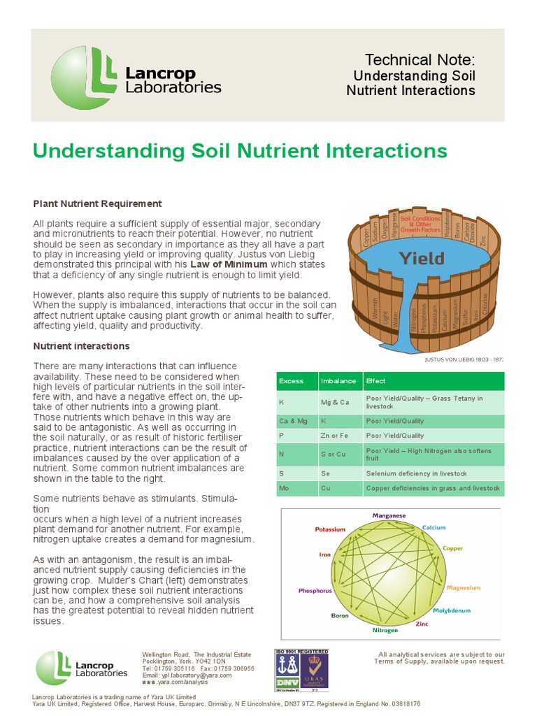 Lancrop - Understanding Soil Nutrient Interactions | PDF | Plant Nutrition | Nutrients