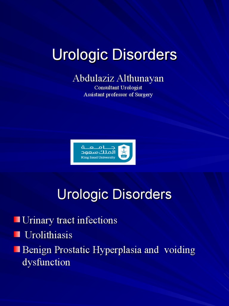 Urologic Disorders Overview | PDF | Urinary Tract Infection | Prostate