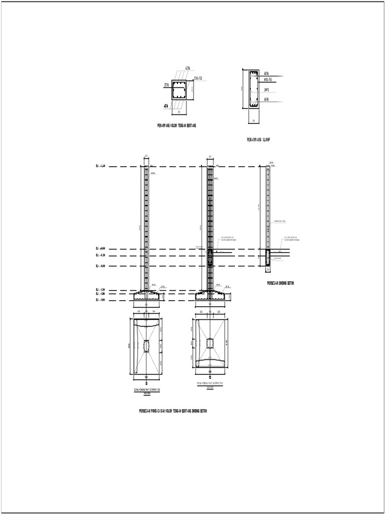 Penampang Sloof: Dinding Beton T 200Mm | PDF