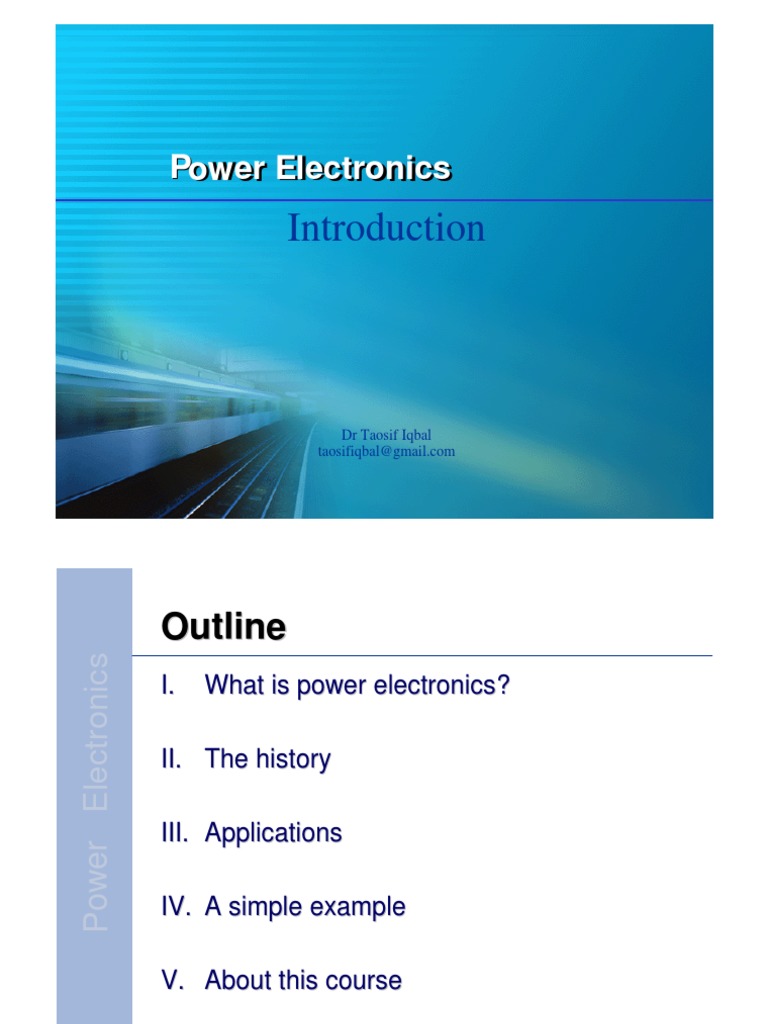 Introduction to Power Electronics: A Comprehensive Overview of the Fundamental Concepts, Key ...