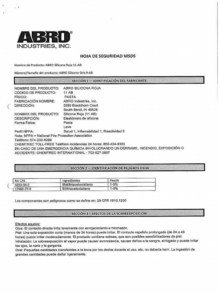 Silicona Transparente Abro | PDF