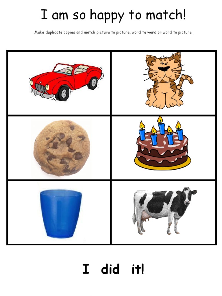 Fun Matching and Reading Activities | PDF