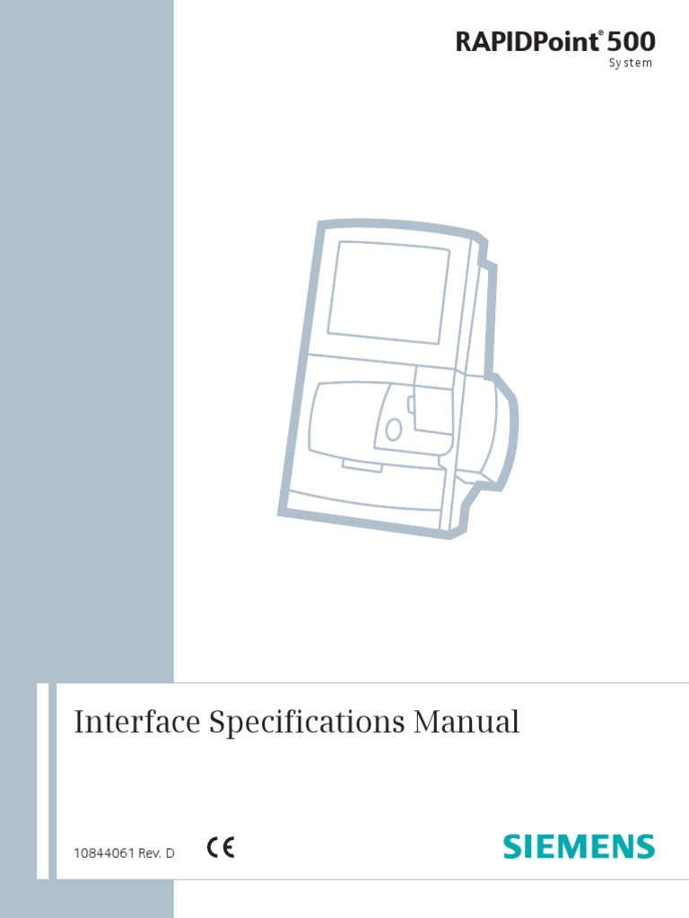RAPIDPoint 500 Interface Specifications Manual | PDF | Hemoglobin ...