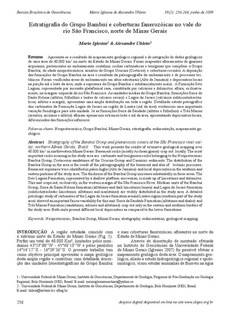 Estratigrafia Do Grupo Bambuí | PDF | Argila | Geologia