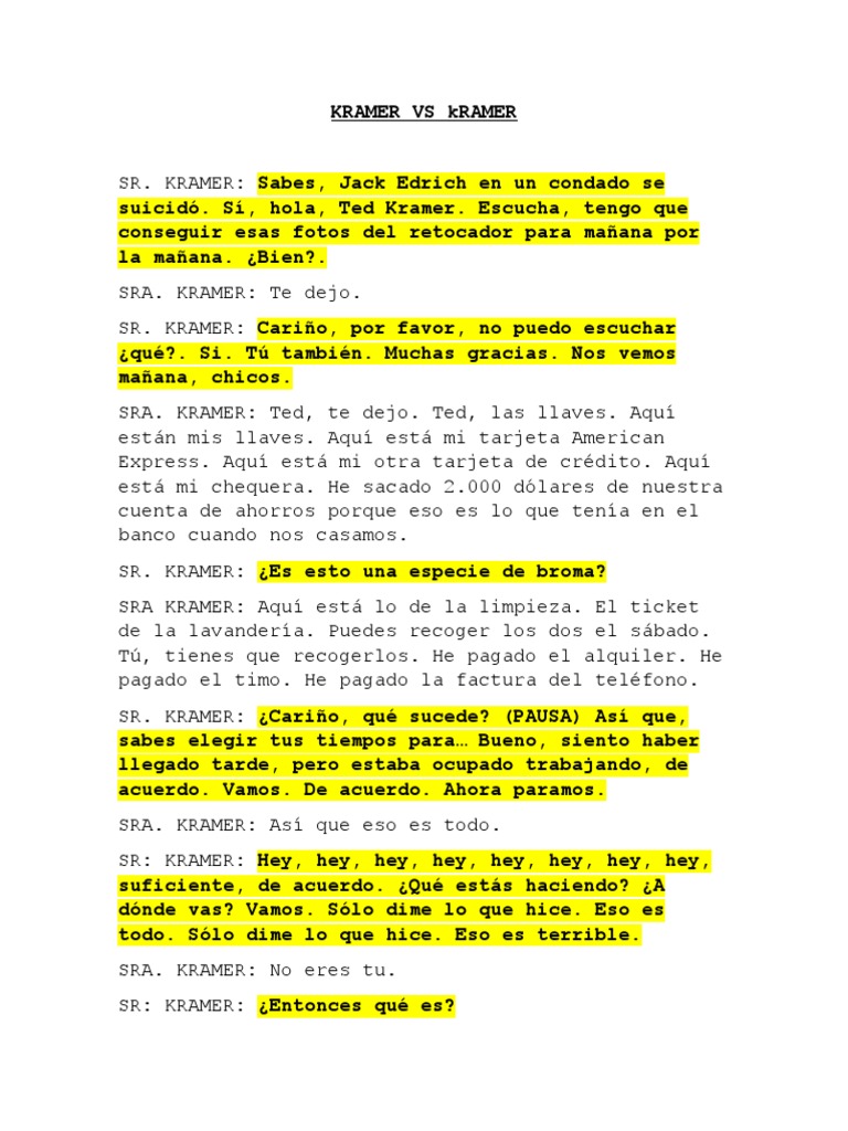 KRAMER VS kRAMER | PDF