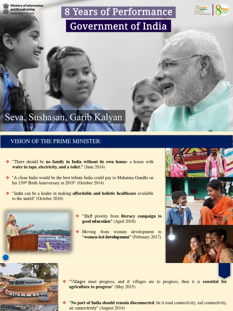 8 Years of Seva, Sushasan, Garib Kalyan | PDF | Economies